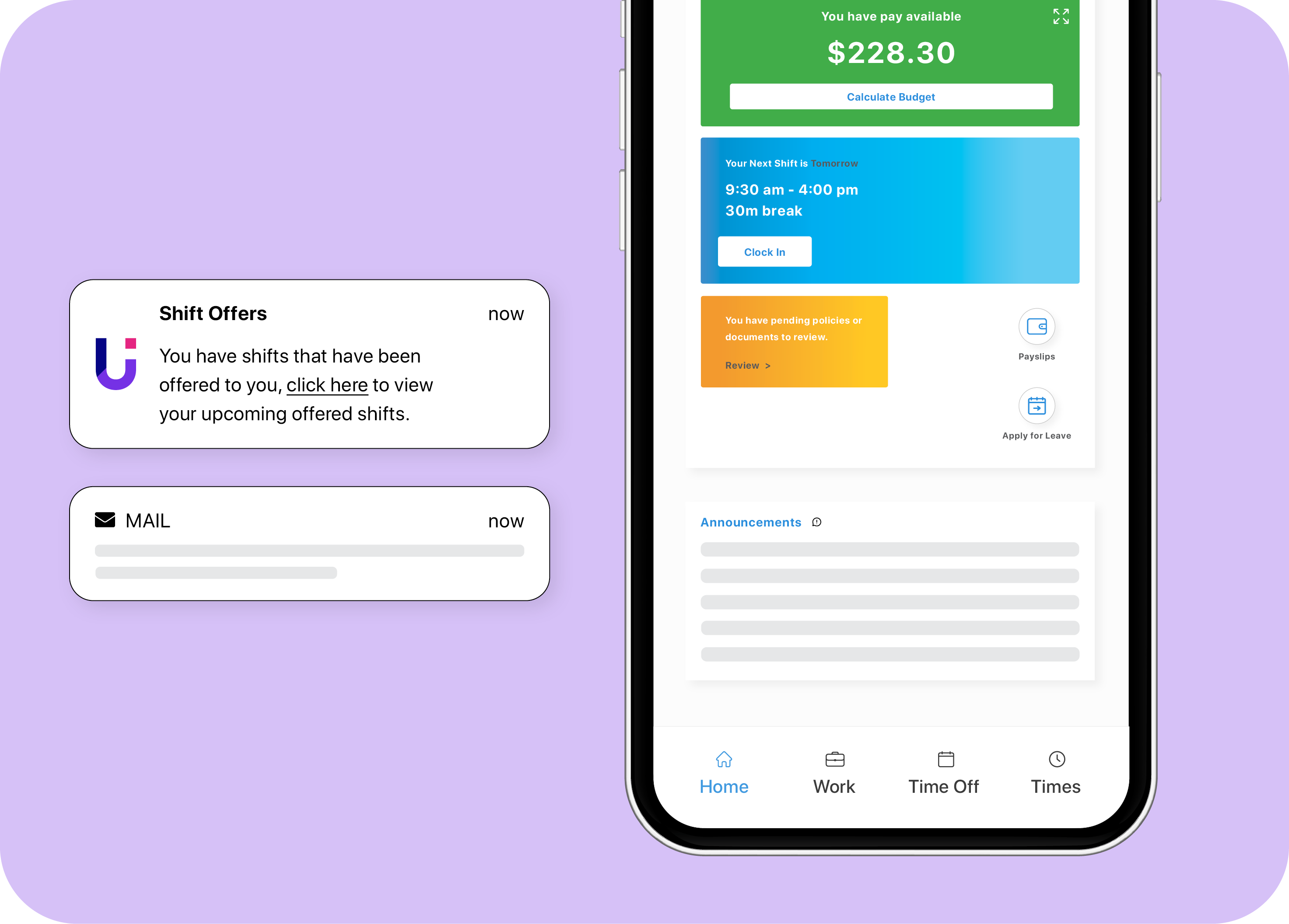 Employee App | Onboard, Schedule, and Pay | foundU