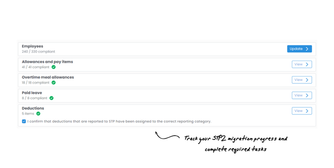 How to update to STP Phase 2 reporting