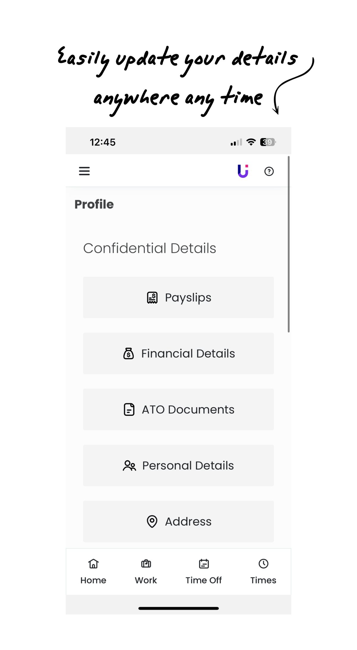 How to update personal details